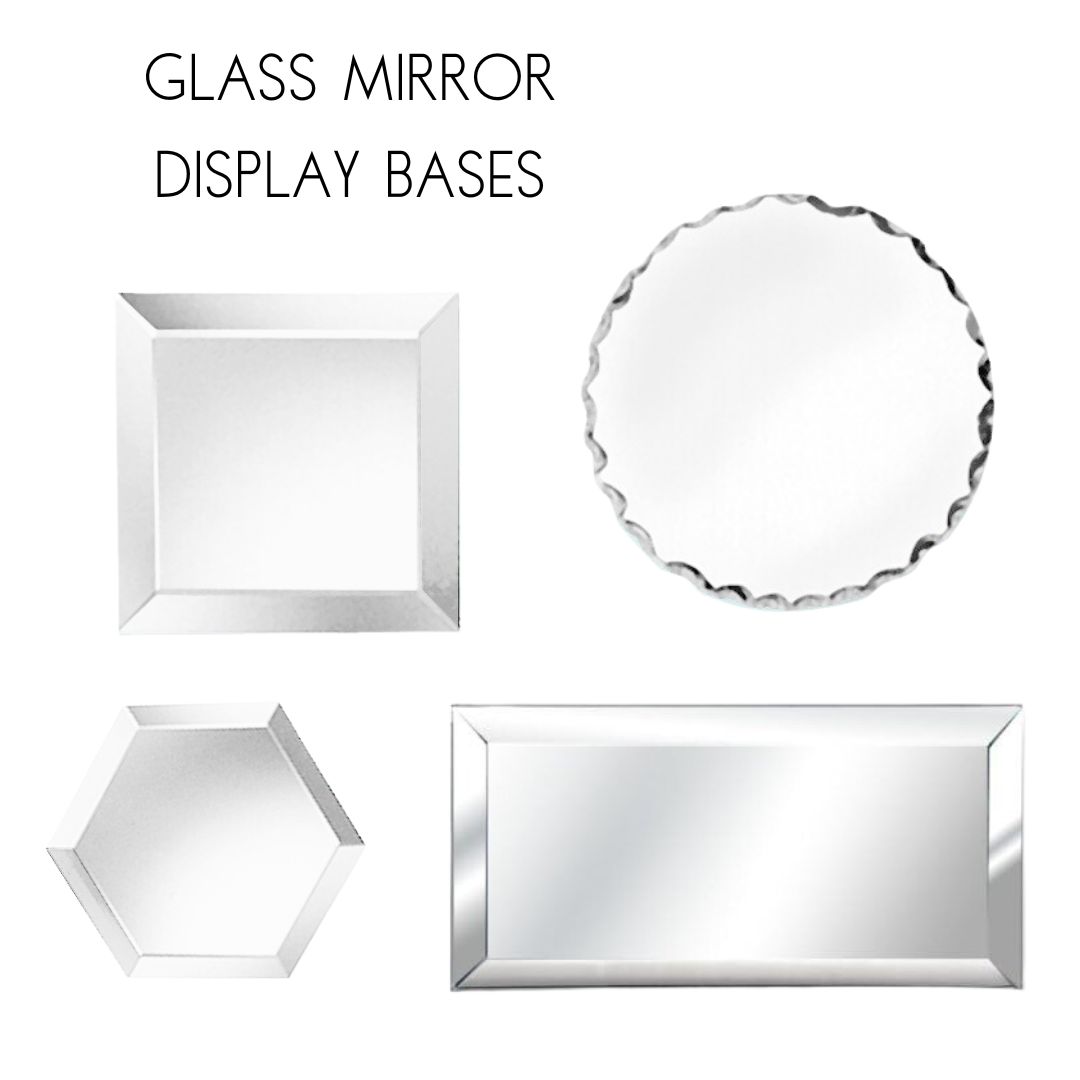 Display Bases - Mirror Finish Glass - National Artcraft