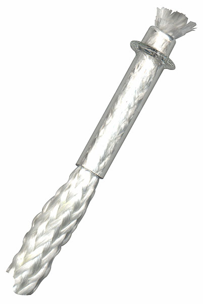 WICK HOLDER and INSERT with LARGER Woven Fiberglass Wick - Glass ...