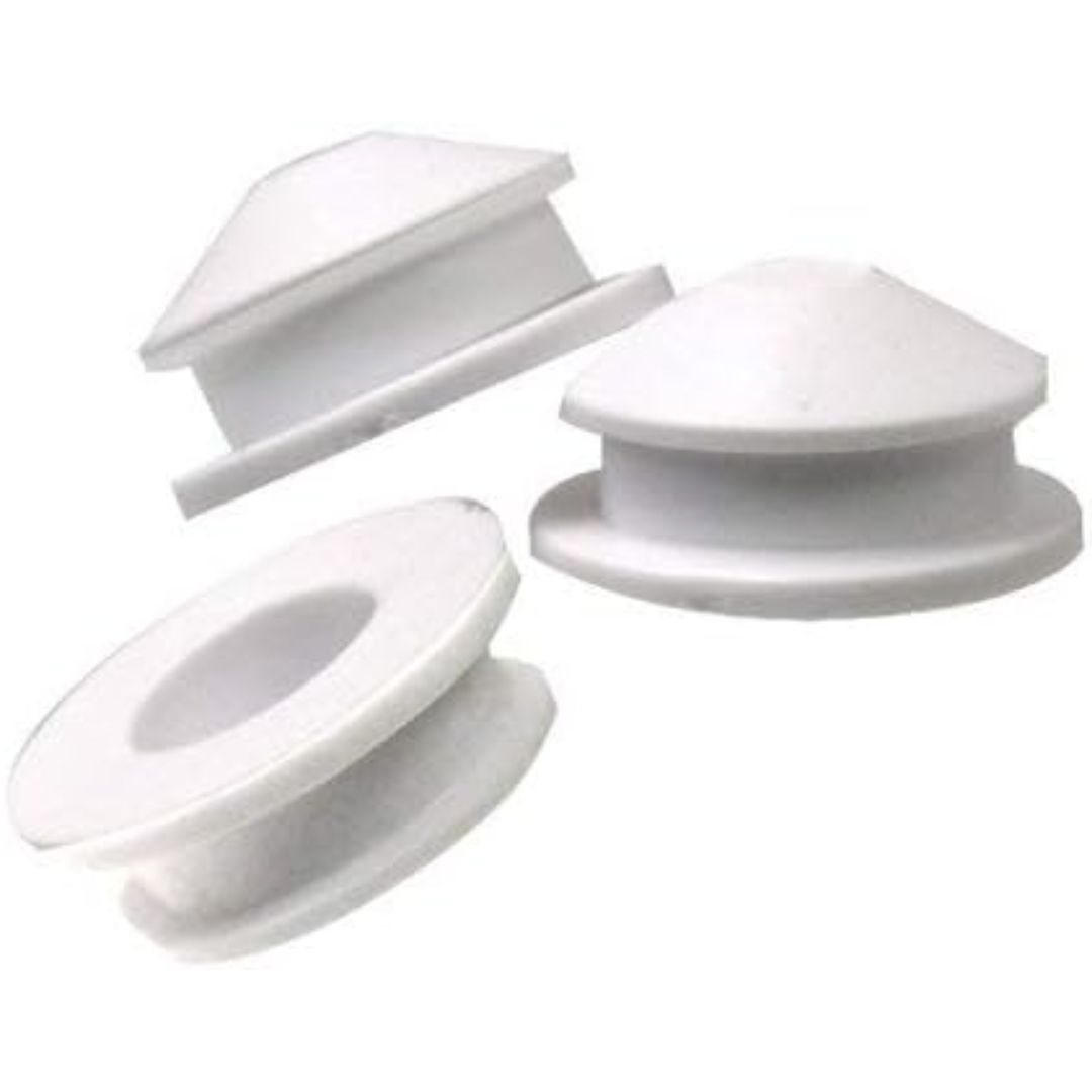 White Plastic Stoppers - White - National Artcraft