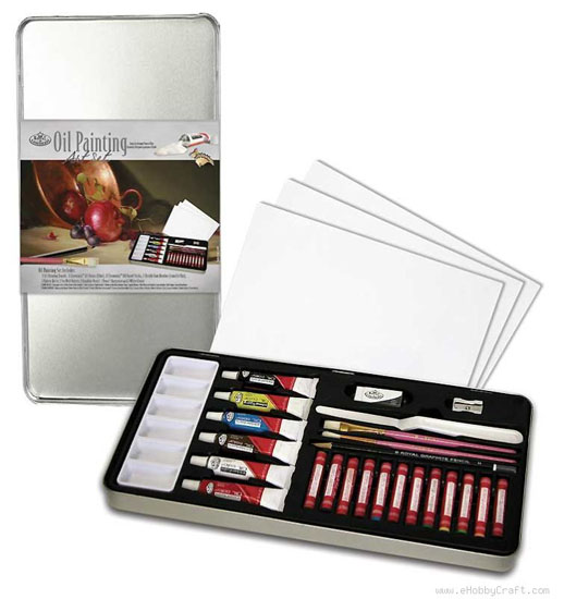 OIL PAINT Art Set In Large Tin - National Artcraft