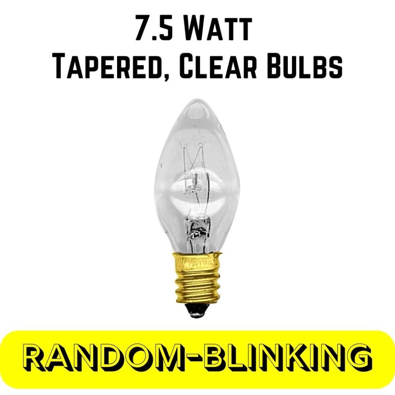 Tapered, Colored, Steady-Burning & Random-Blinking Light Bulbs ...