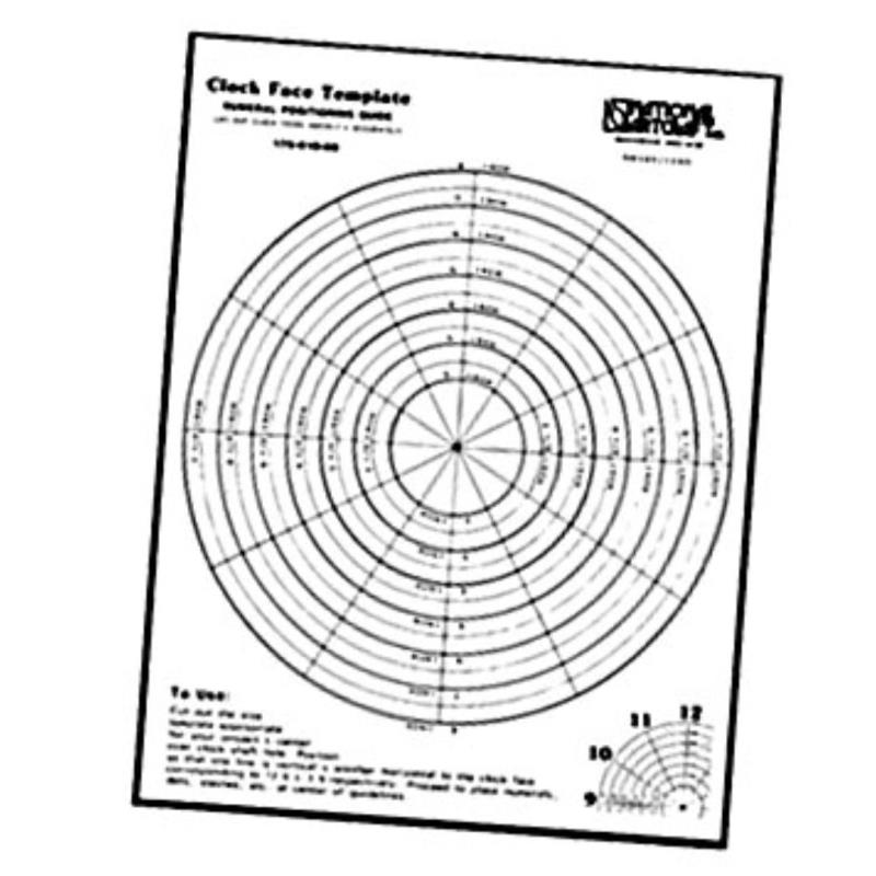 Clock Numeral Positioning Guide - National Artcraft