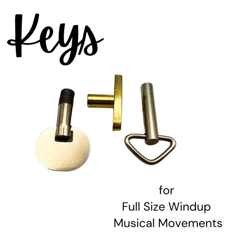 Keys for Full Size Windup Musical Movements - National Artcraft