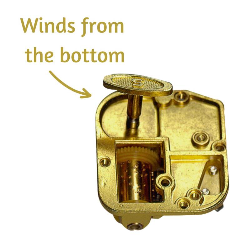 18-Note Gold Musical Movement - Amazing Grace - National Artcraft