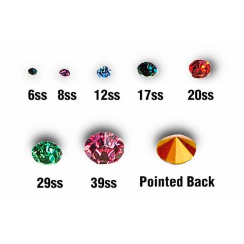 Pointed Back Rhinestones, Plain Crystal & Colors - National Artcraft