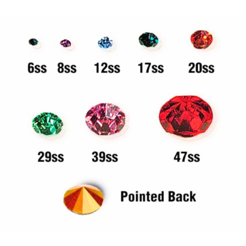 Pointed Back Rhinestones, Aurora Crystal & Colors - National Artcraft
