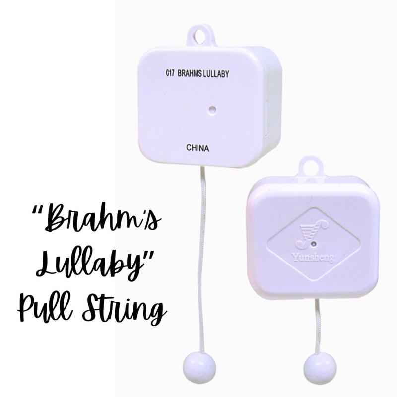 Pull String Musical Movement Plays Brahm's Lullaby - National Artcraft