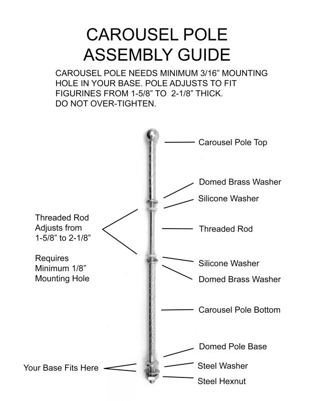 Carousel Pole Kits Music Box Adapters - National Artcraft